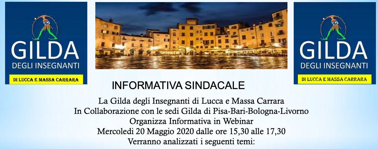 INFORMATIVA SINDACALE La Gilda degli Insegnanti di Lucca e Massa ...